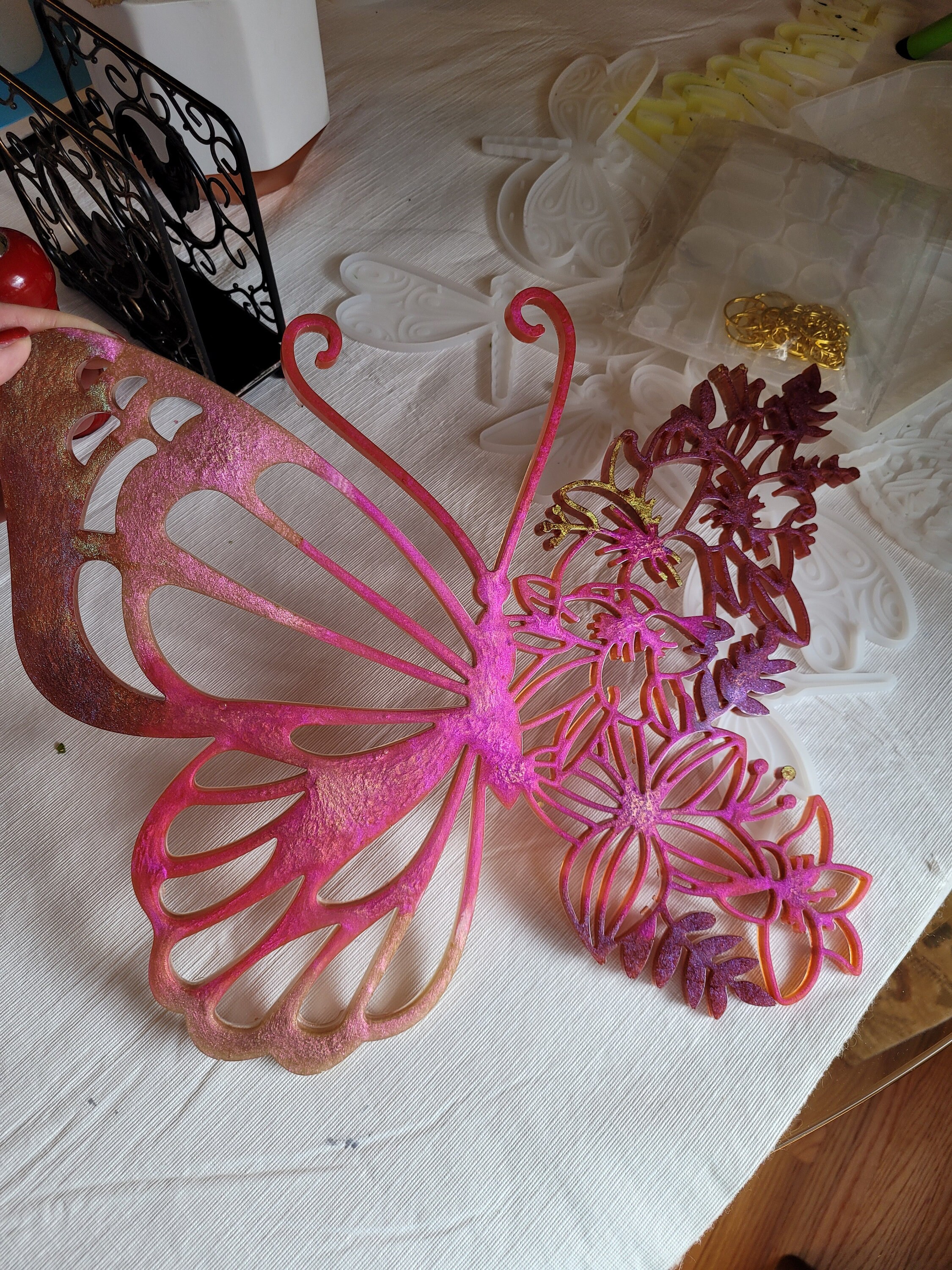 14" Resin Butterfly -custom Made Colors,-beautifully Cutout Design - Etsy