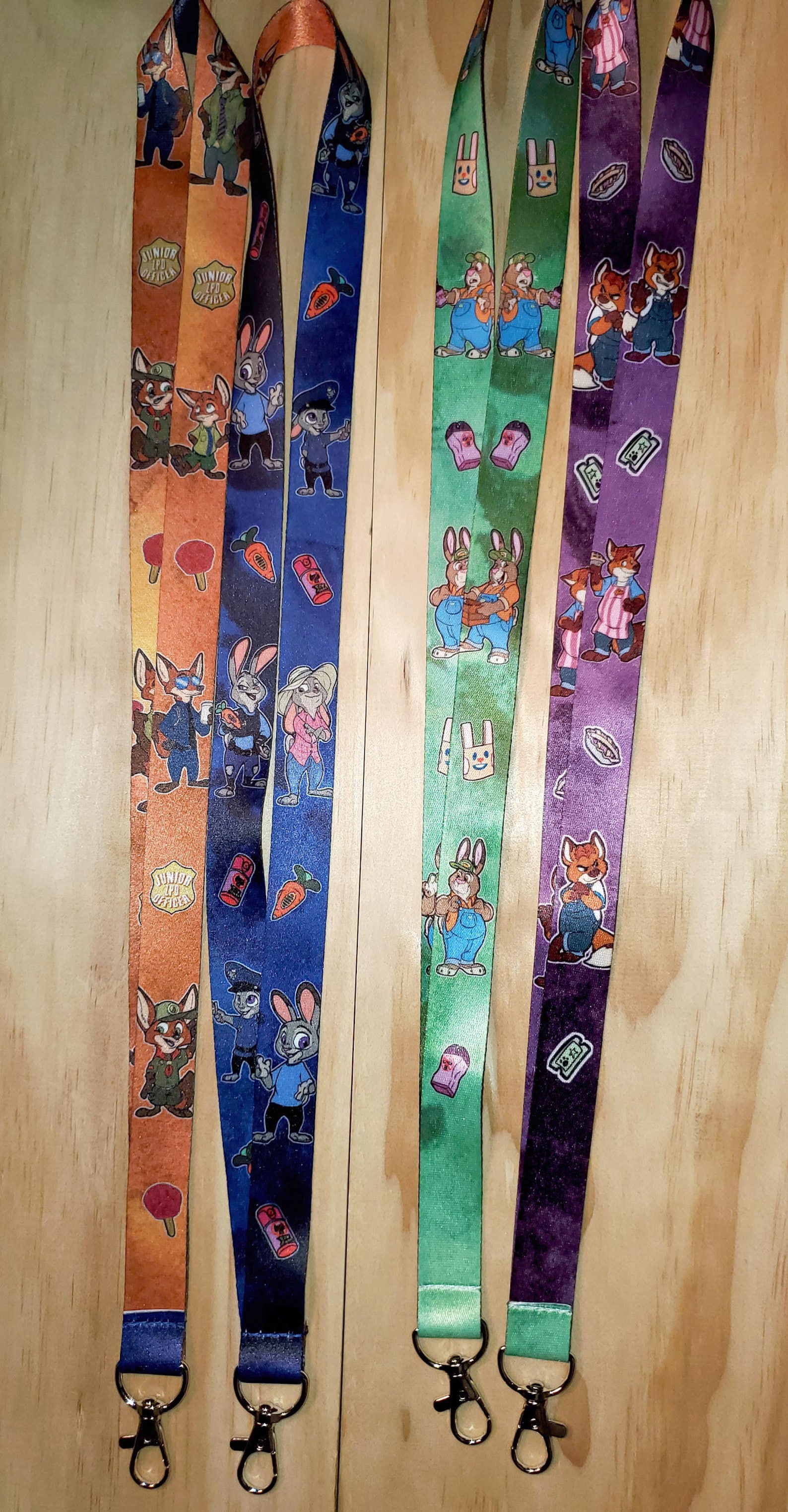 Double Sided Character Nylon Lanyard With Silver Clasp - Etsy