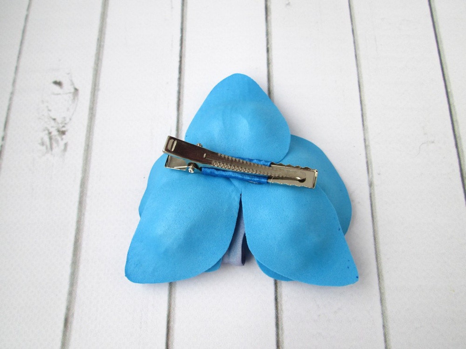 Dark Blue Orchid Hairpin - Prom Flower Hair Accessories - Flowers Hair ...