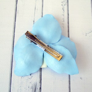 Light Blue Orchid Hair Pin - Sky Blue Hair Accessories - Flowers Hair ...