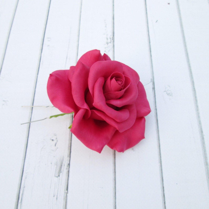 Bordo Rose Hairpin Marsala Flowers Hair Pin Decoration | Etsy