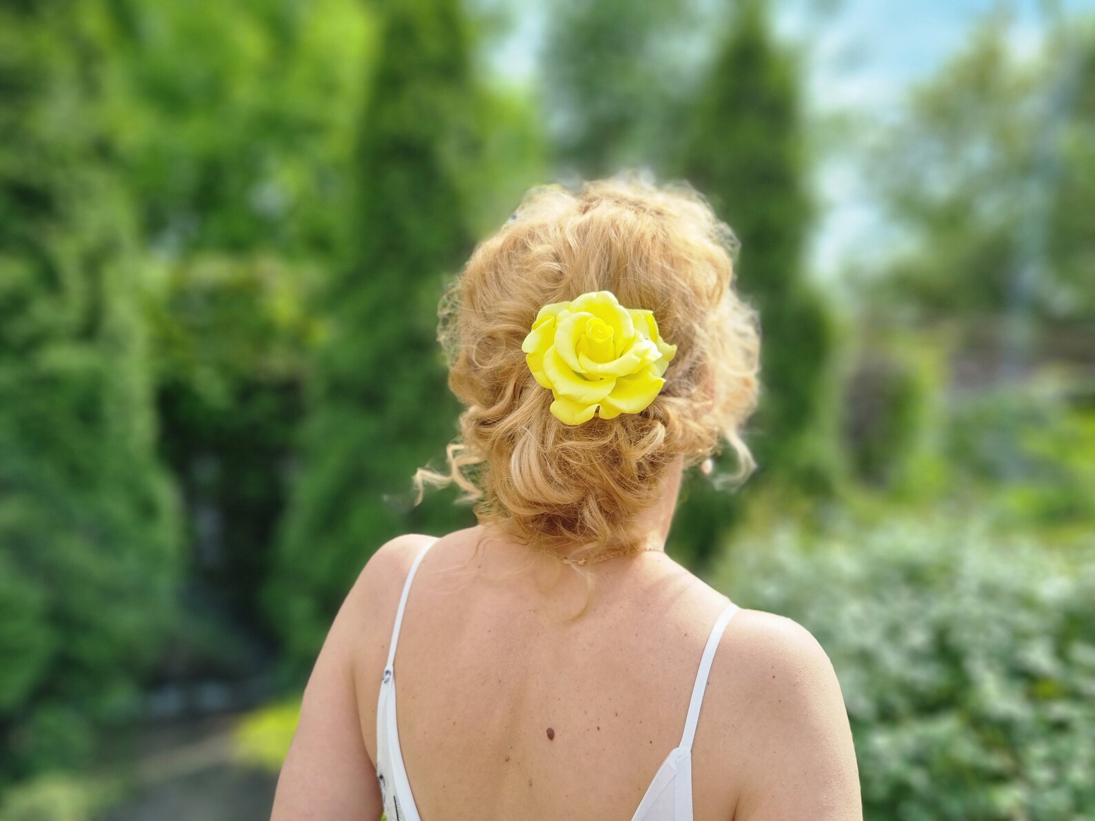 Yellow Rose Hairpin Flowers Hair Pin Flowers Hair | Etsy