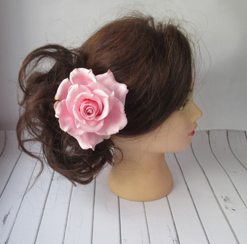Pink Rose Hair Pin Flower Wedding Hair Pin Rose Bridal - Etsy