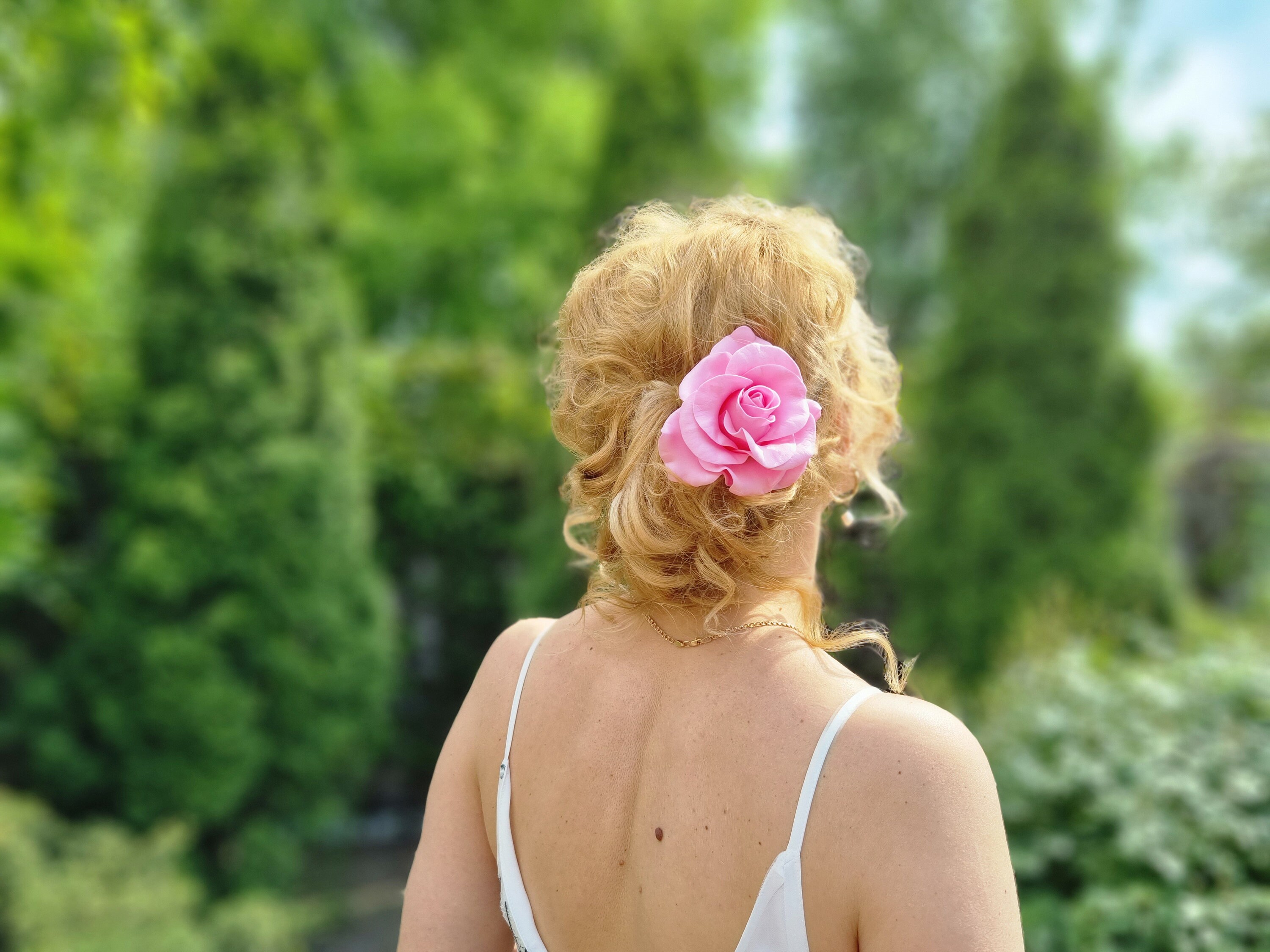 Pink Rose Hairpin - Flowers Hair Pin Aaccessories - Rose Hair Piece ...