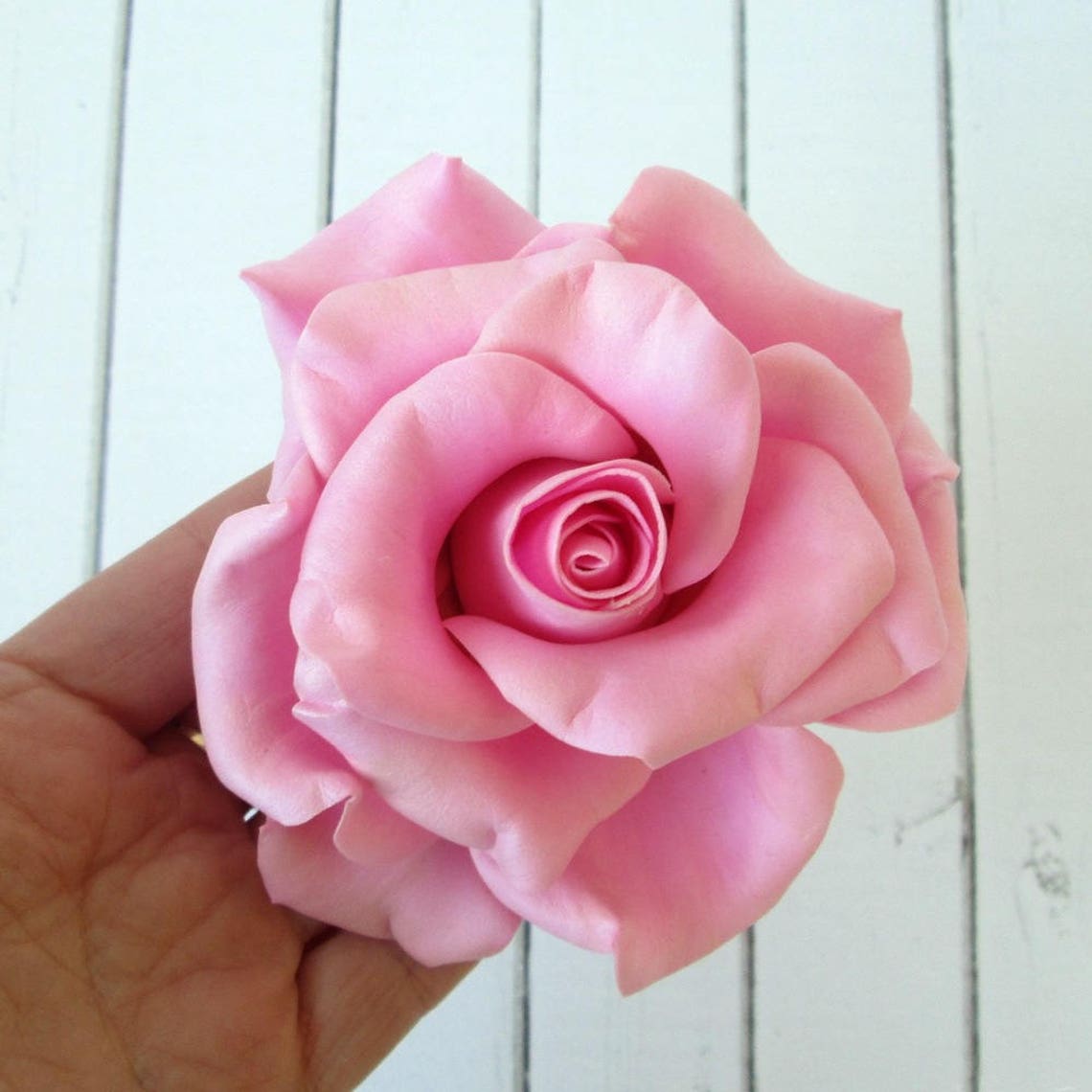 Pink Rose Hairpin Flowers Hair Pin Aaccessories Rose Hair | Etsy