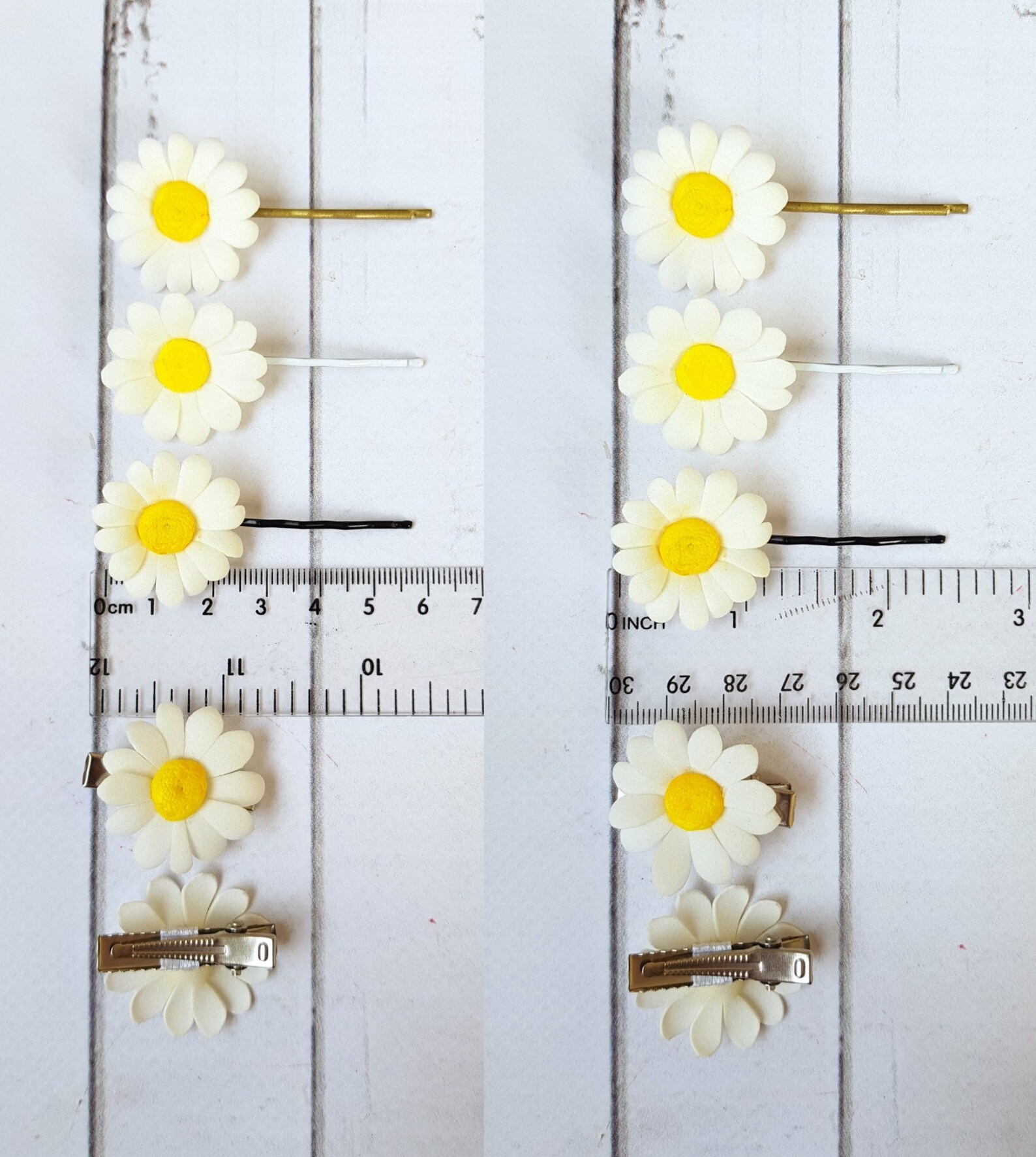 Set White Daisies Hair Pin Accessories - Daisy Flower Hair Clips ...