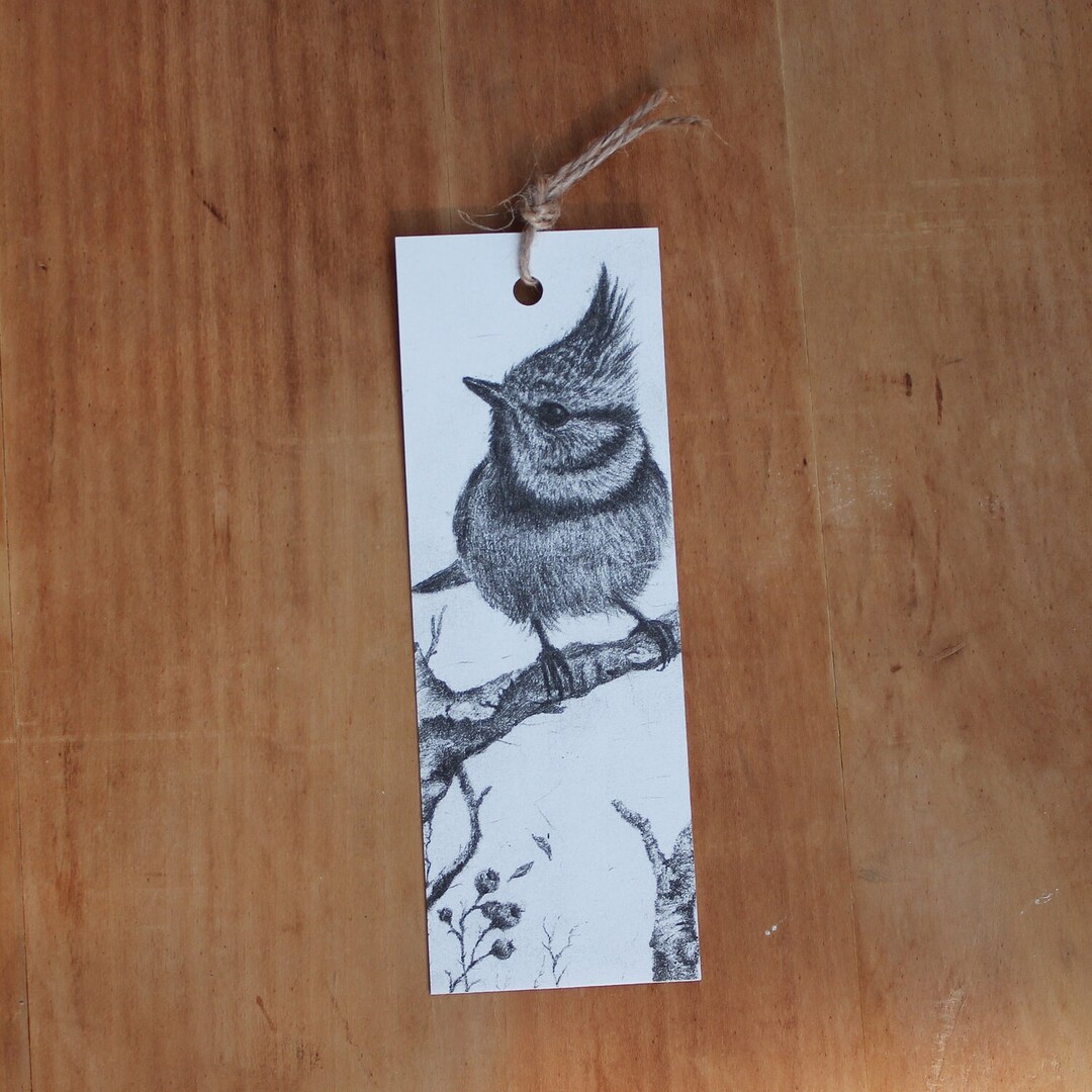 Bookmark - Crested - Pencil, Drawing, Illustration, Animals, Nature ...