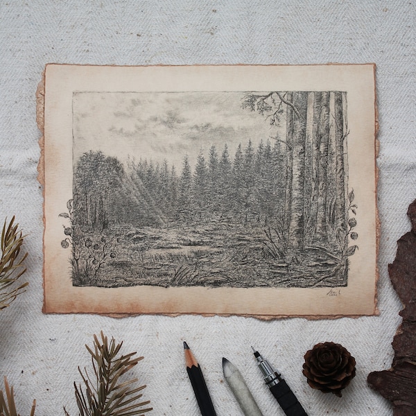 Graphite Drawing - Etsy