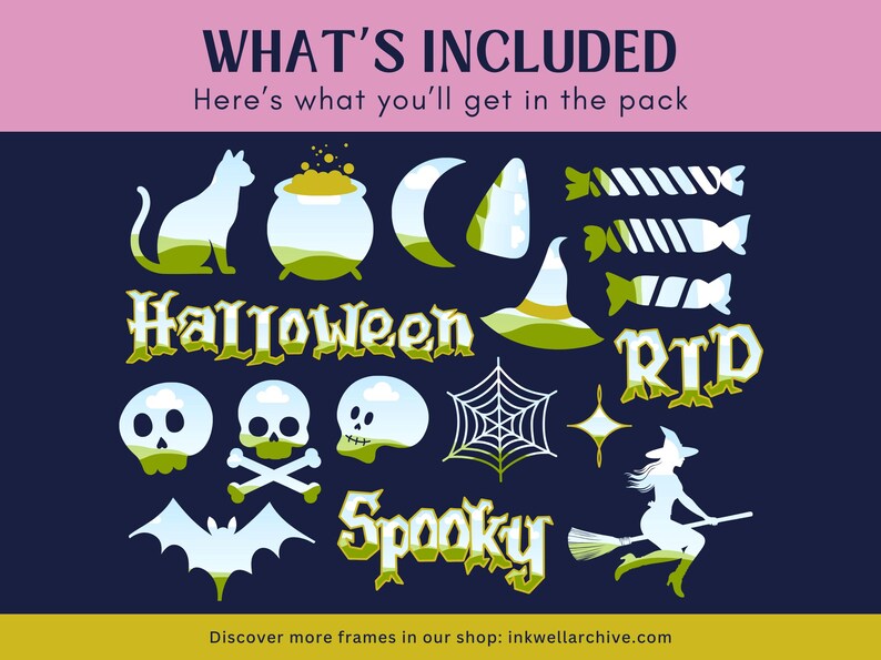 Halloween Canva Frames Perfect for Spooky Autumn Season, Drag and Drop ...