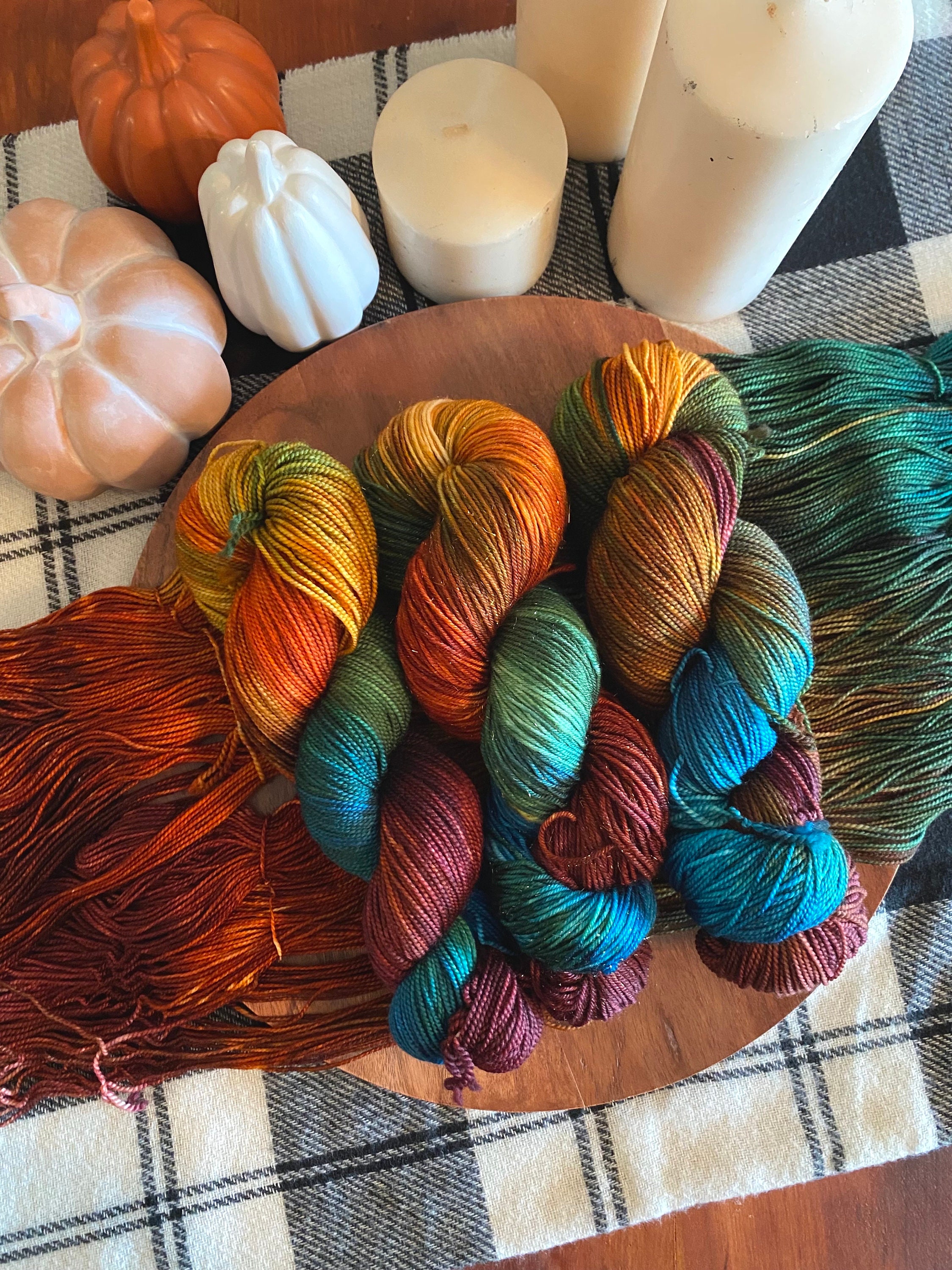 Pappys Flannel Rainbow Variegated Yarn Hand Dyed Yarn Dyed - Etsy