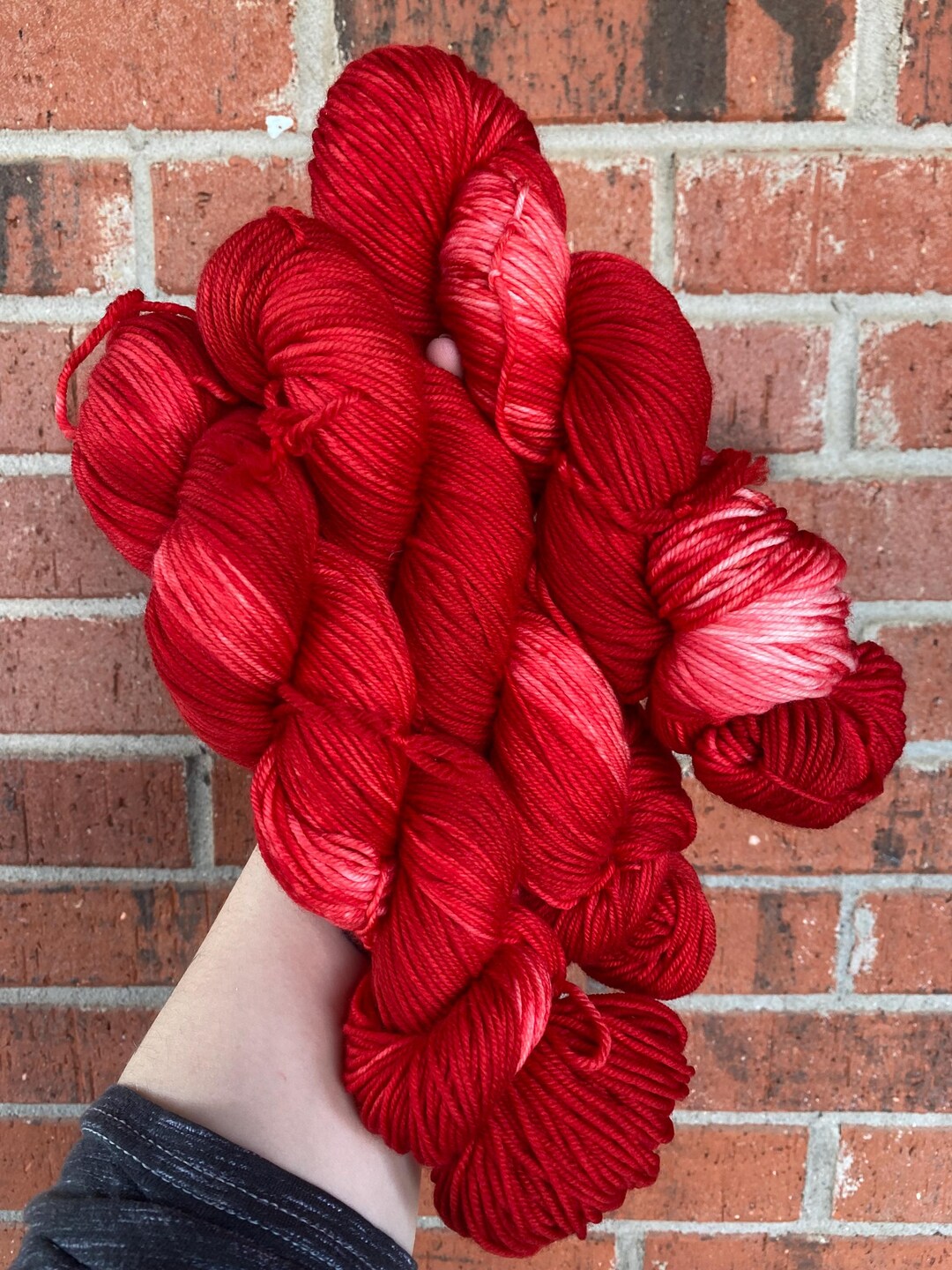 I Can Do It With a Broken Heart, Bright Red Yarn, Variegated Red Yarn ...