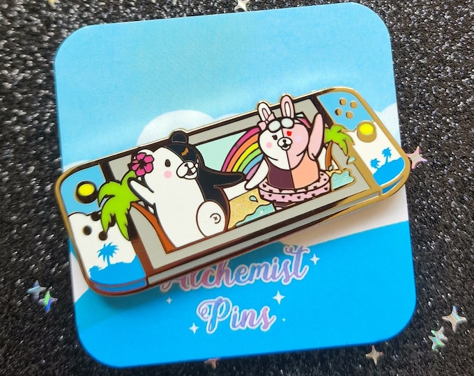 Kawaii Bear & Bunny Handheld Console Enamel Pin - Gamer Gift - JRPG ...