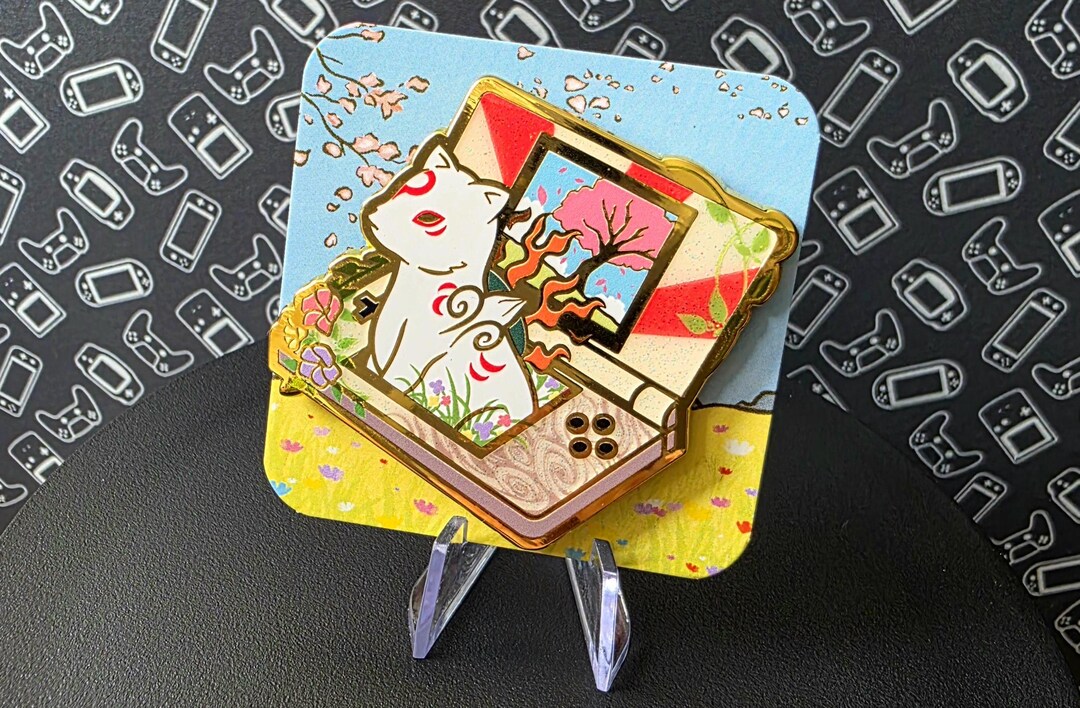 Chibi Wolf Handheld Console Enamel Pin - Gamer Gift - Etsy