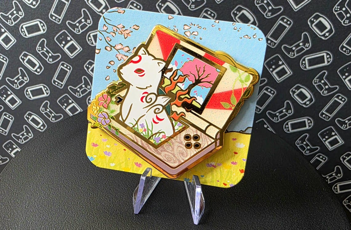 Chibi Wolf Handheld Console Enamel Pin - Gamer Gift - Etsy