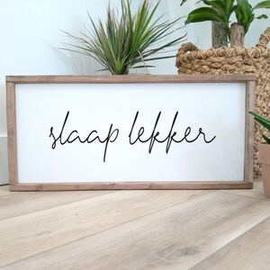 Slaap Lekker Sign Dutch Room Goodnight Bedroom Gift Moin Dutch Sayings ...