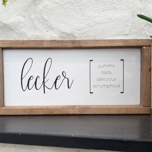 Lecker Sign German Wooden Sign Germany Gemutlichkeit Sign Oma | Etsy