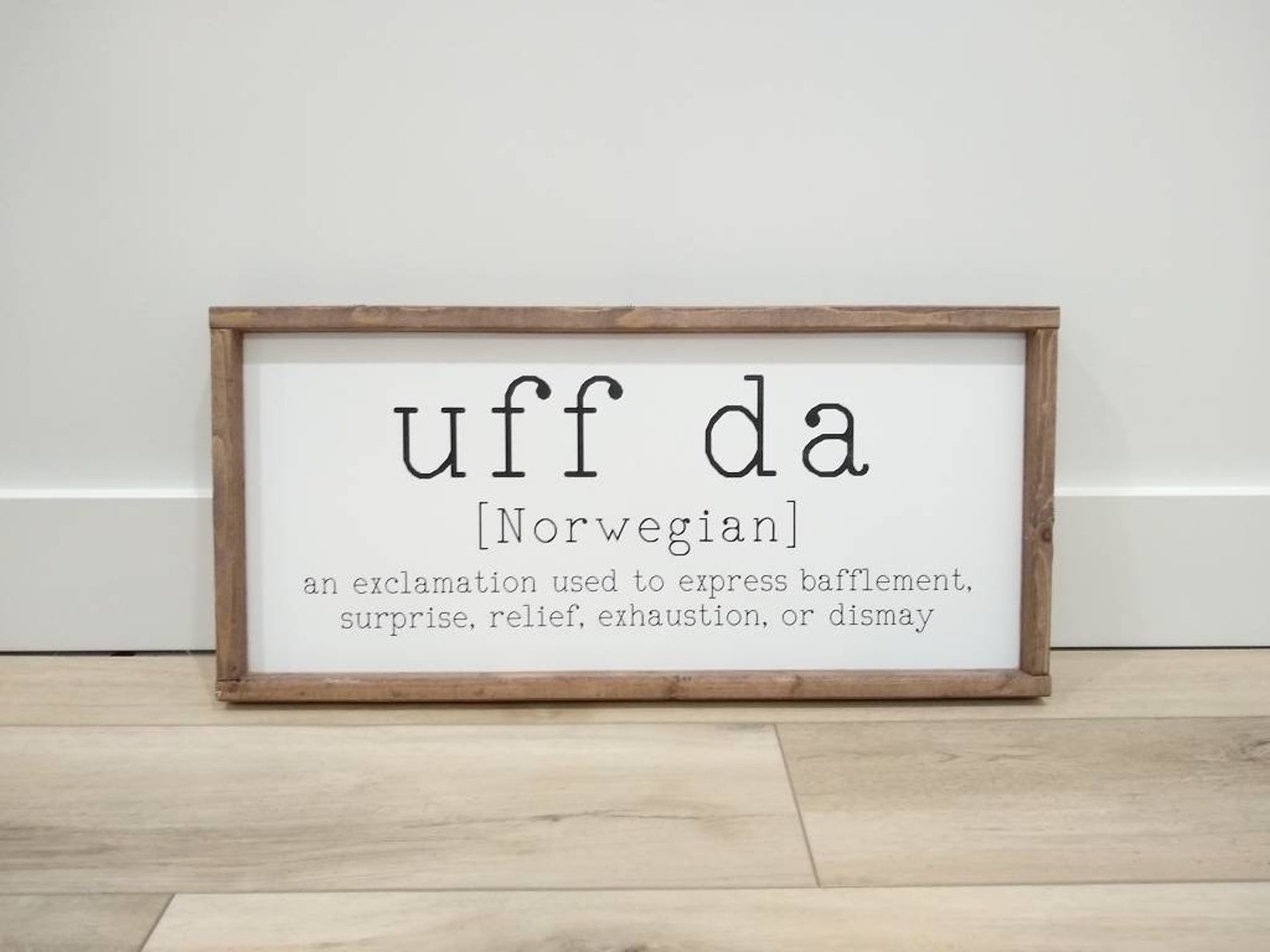 Uff Da Sign Norway Gift Norwegian Sign Scandinavian Home Decor | Etsy