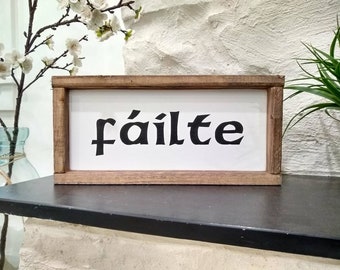 Ceud Mìle Fàilte Scottish Gaelic Welcome Sign A Hundred - Etsy