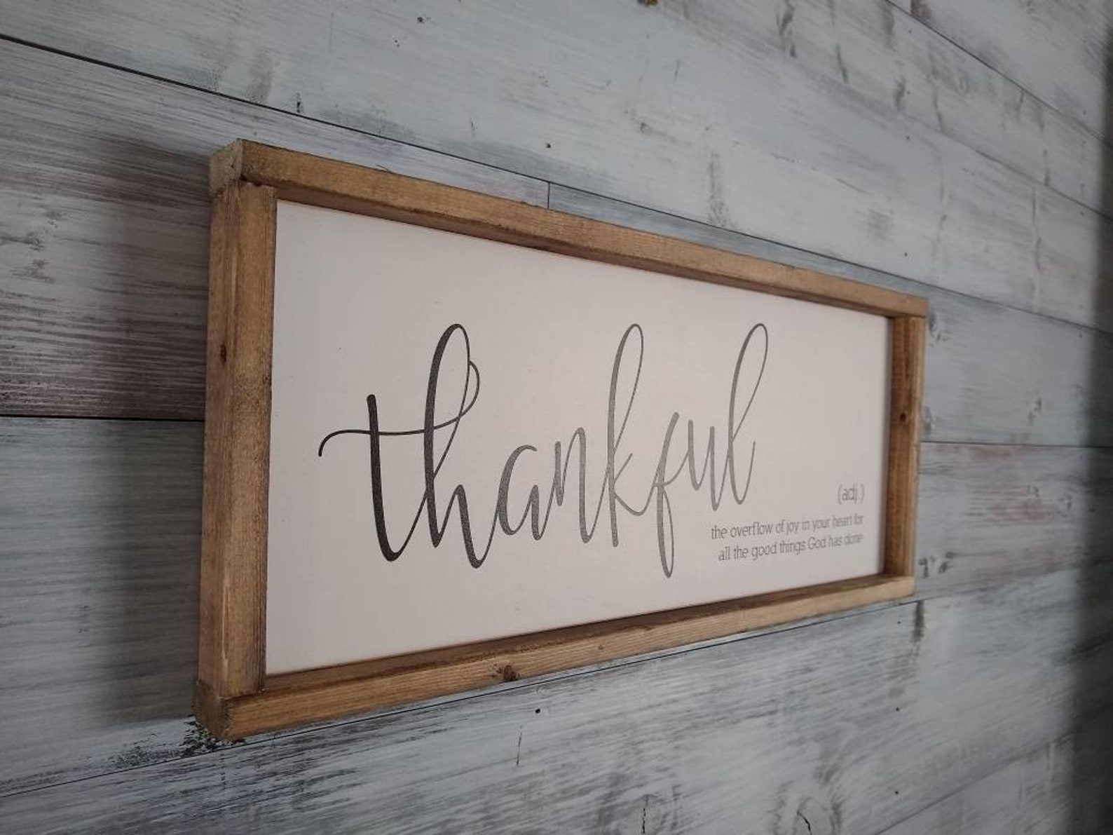 Thankful Sign Give Thanks Wooden Wall Decor Home Blessed - Etsy