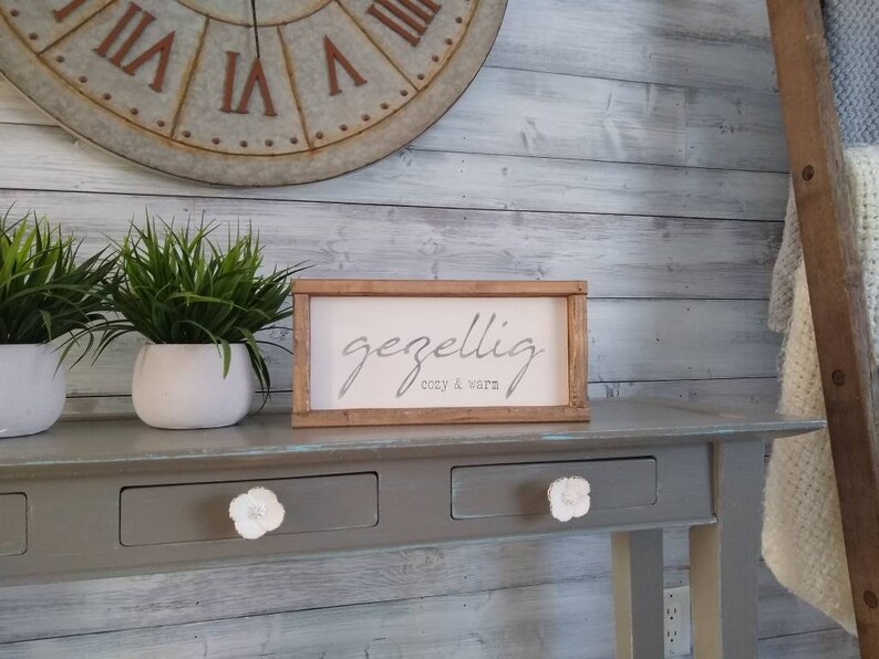 Gezellig Cozy and Warm Dutch Wooden Sign Painted home and | Etsy