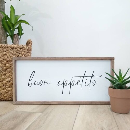 Buon Appetito Sign Italian Sign Enjoy Your Meal Italy - Etsy