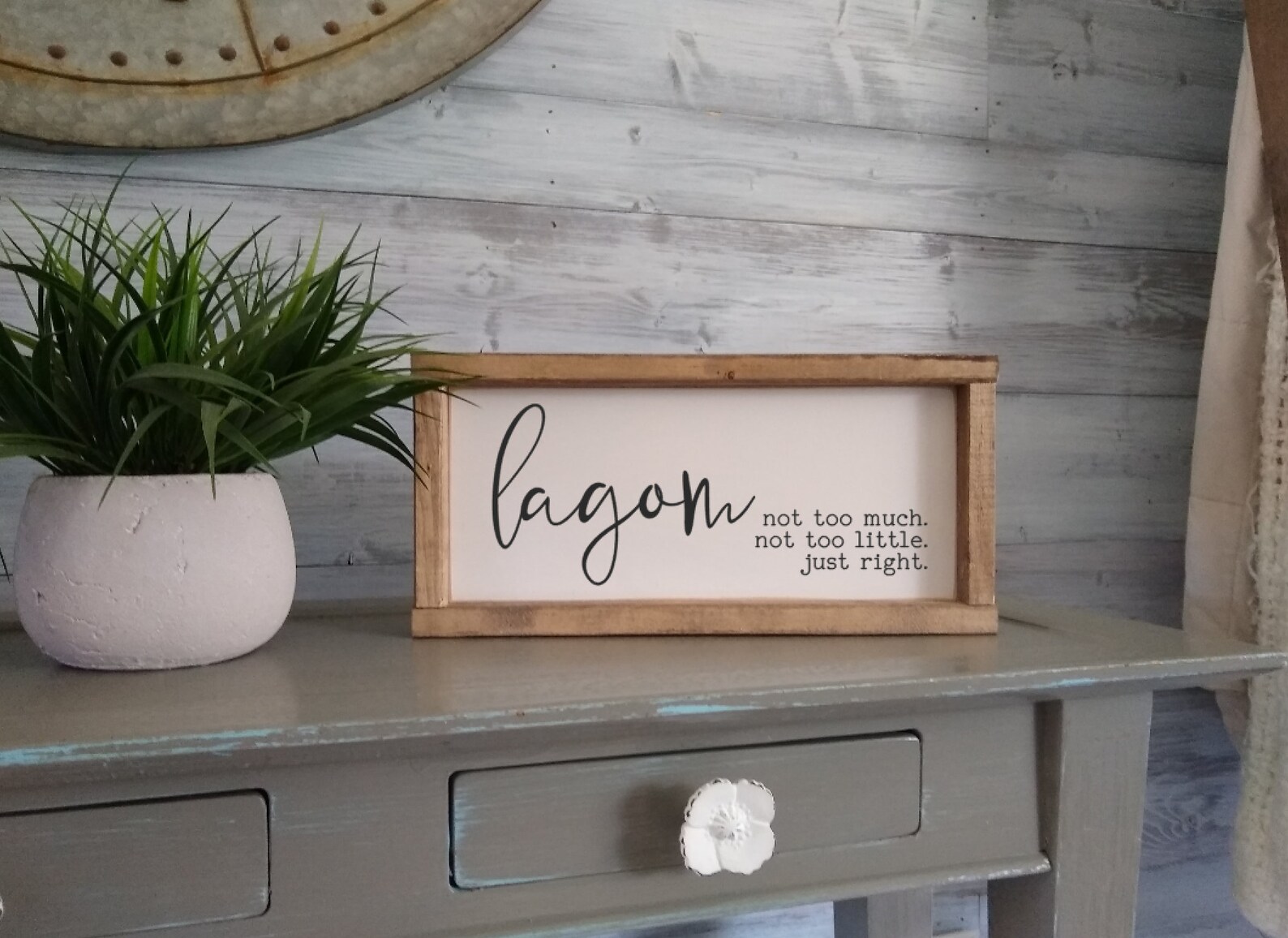 Lagom Sign Swedish Definition Painted Sweden Wall Decor | Etsy