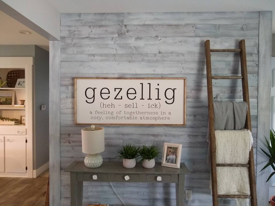 Gezellig Sign Dutch Gift Wooden Sign Gezellig Cultural Wall | Etsy