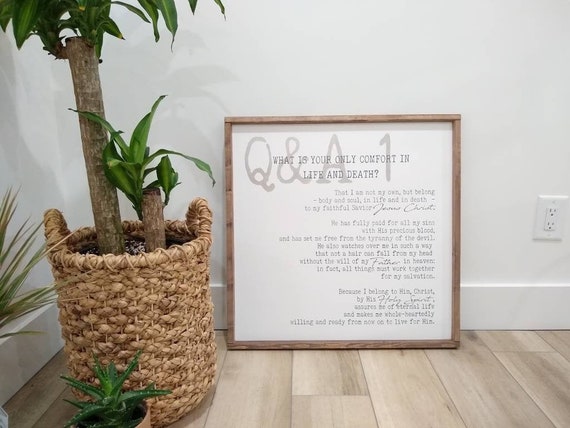 Lord's Day One Sign Heidelberg Catechism Question and | Etsy