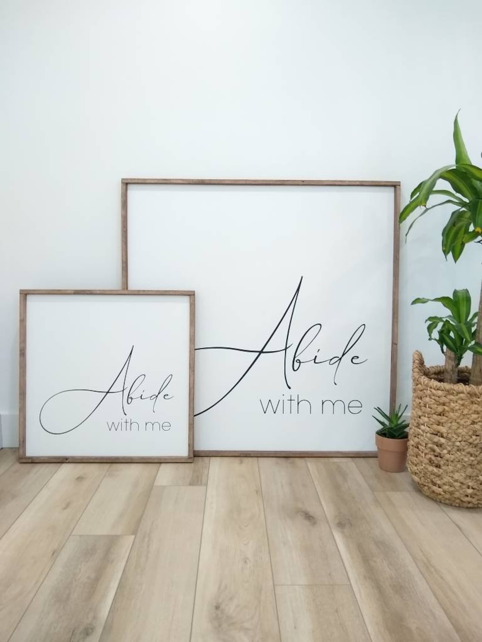 Abide With Me Sign Abide Wall Art Large Wood Sign Hymn | Etsy