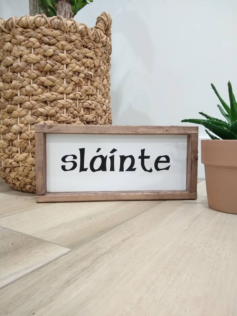 Sláinte Sign Pub Comhluadar Suaimhneas Wood Signs Irish Gaelic | Etsy