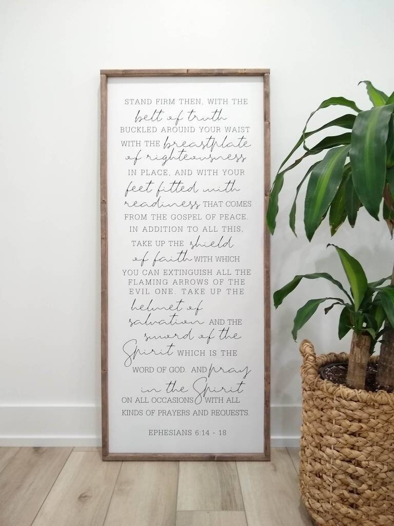 Armor of God Sign Wood Sign Suit of Armour Full Suit Wall Art - Etsy