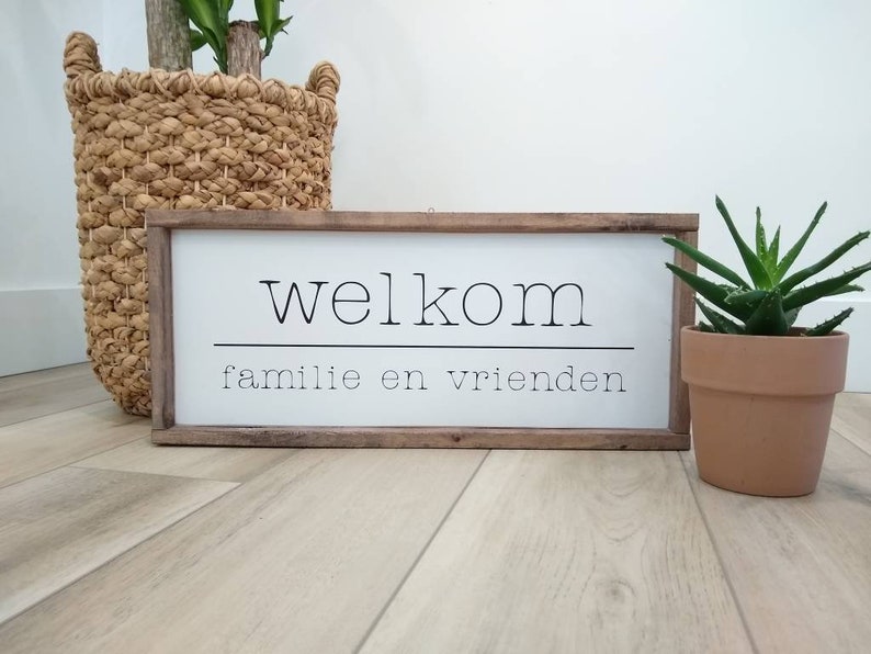 Welkom Sign Dutch Welcome Sign Familie En Vrienden Dutch - Etsy