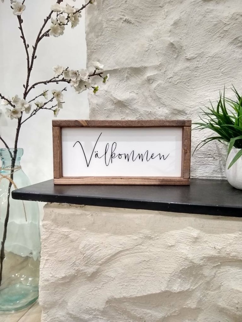 Välkommen Sign Swedish Gift Welcome Home Decor Scandinavian Friend Gift ...
