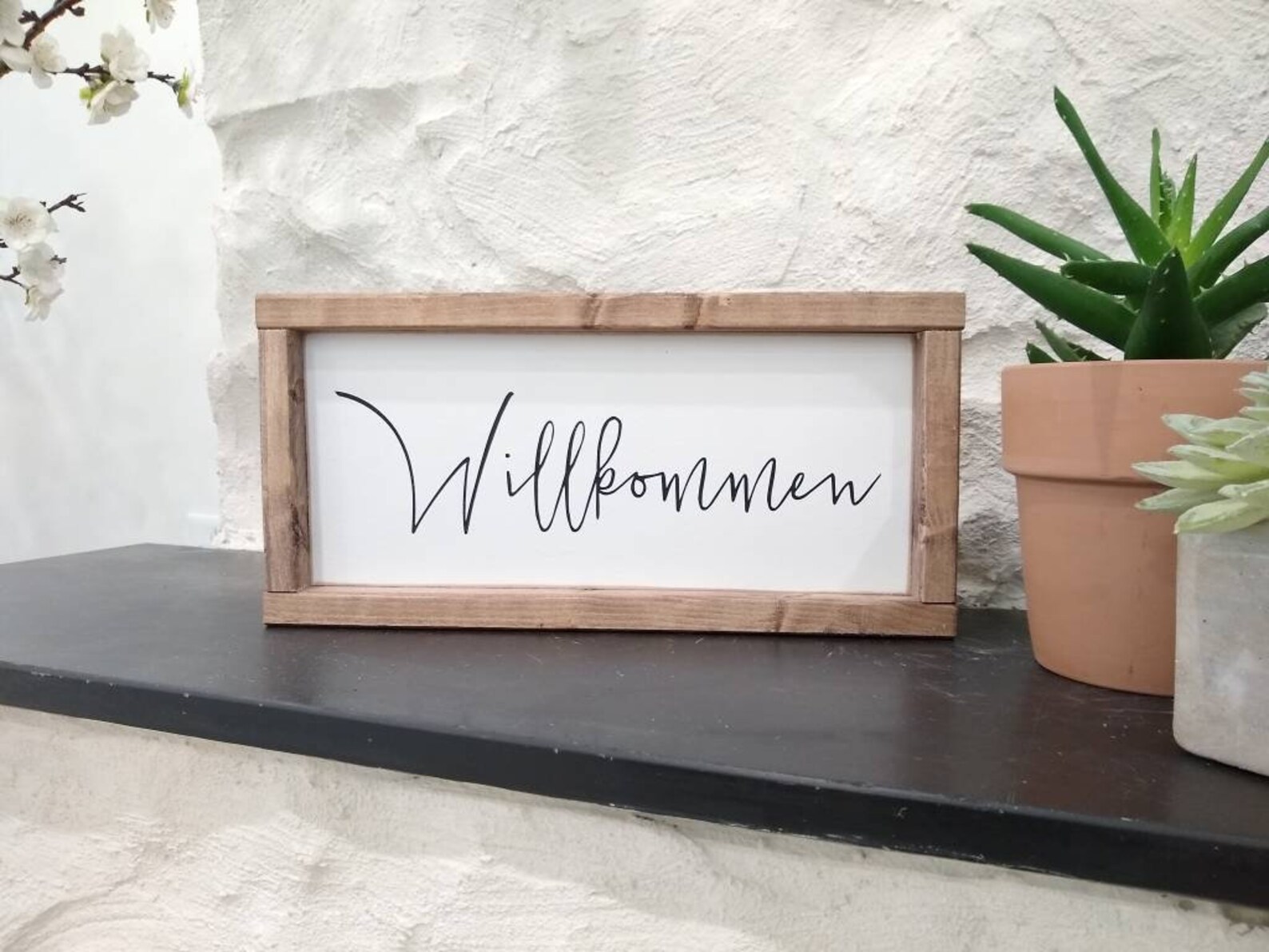 Germany Welcome Sign Willkommen German Gift Home Decor Wooden Sign ...