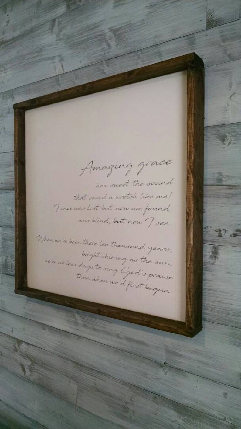 Amazing Grace Sign For Home Wall Art Decor Pastor Gift | Etsy