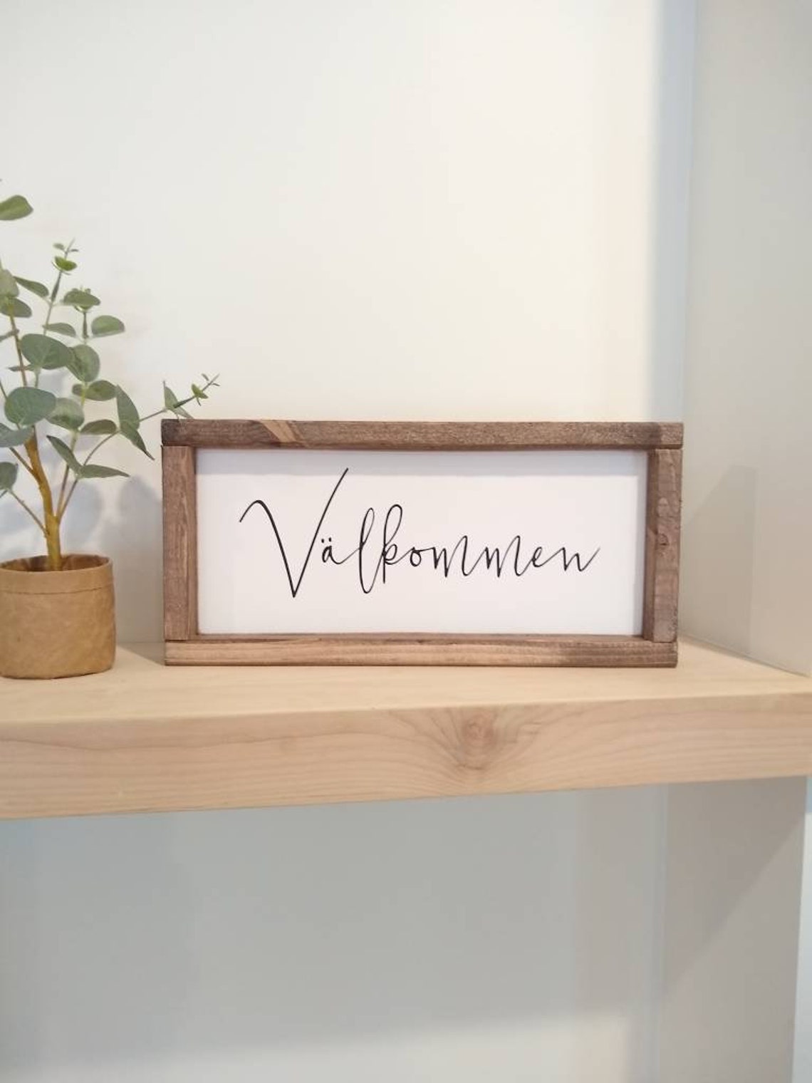 Välkommen Sign Swedish Gift Welcome Home Decor Scandinavian Friend Gift ...