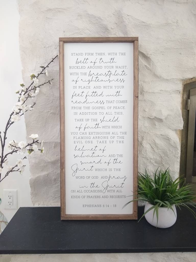 Armor of God Sign Wood Sign Suit Of Armour Full Suit Wall Art | Etsy