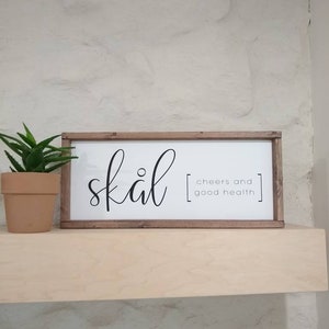 Skål Sign Skal Viking Gift Swedish Danish Decor Norwegian Cheers ...