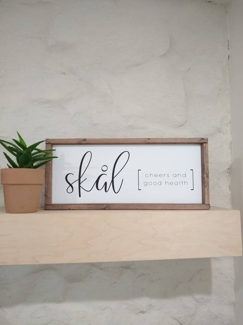 Skål Sign Skal Viking Gift Swedish Danish Decor Norwegian Cheers ...