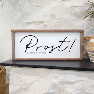 Prost Sign German Pub Wooden Sign German Bier Gemutlichkeit Sign Oma ...