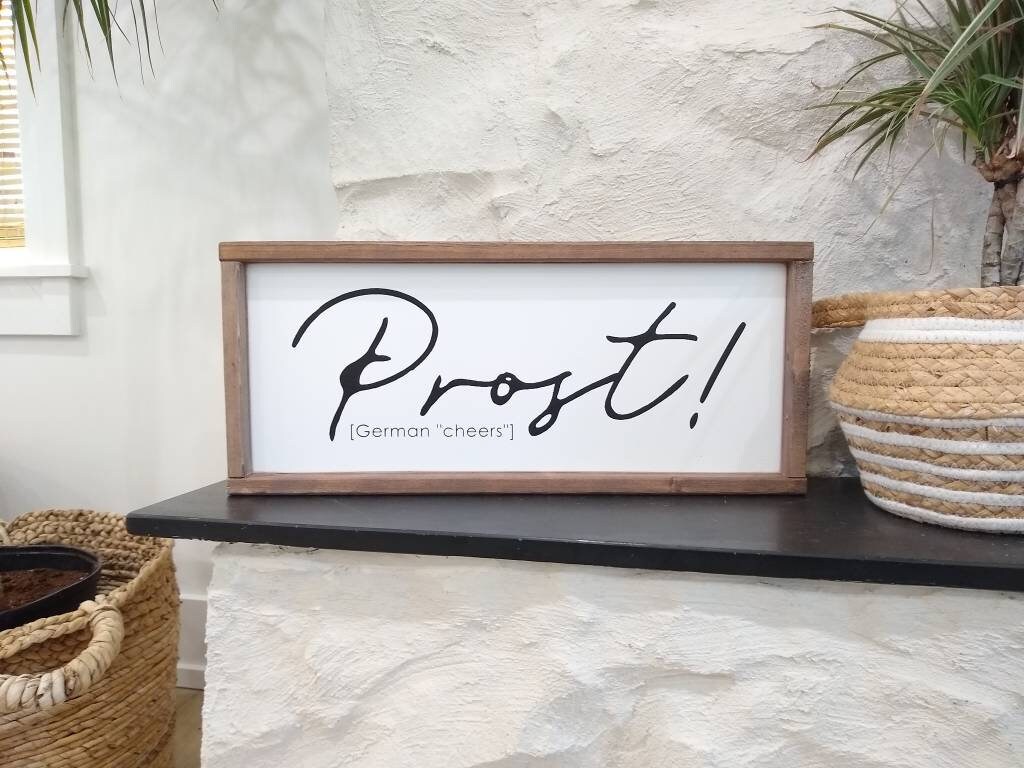 Prost Sign German Pub Wooden Sign German Bier Gemutlichkeit | Etsy