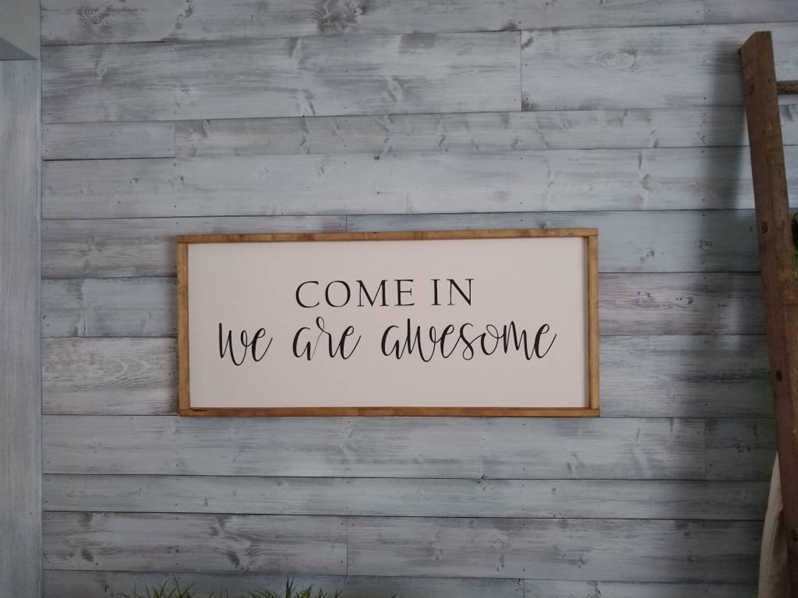 Come in We Are Awesome, Wood Sign, Welcome Sign, Come on In, We're ...