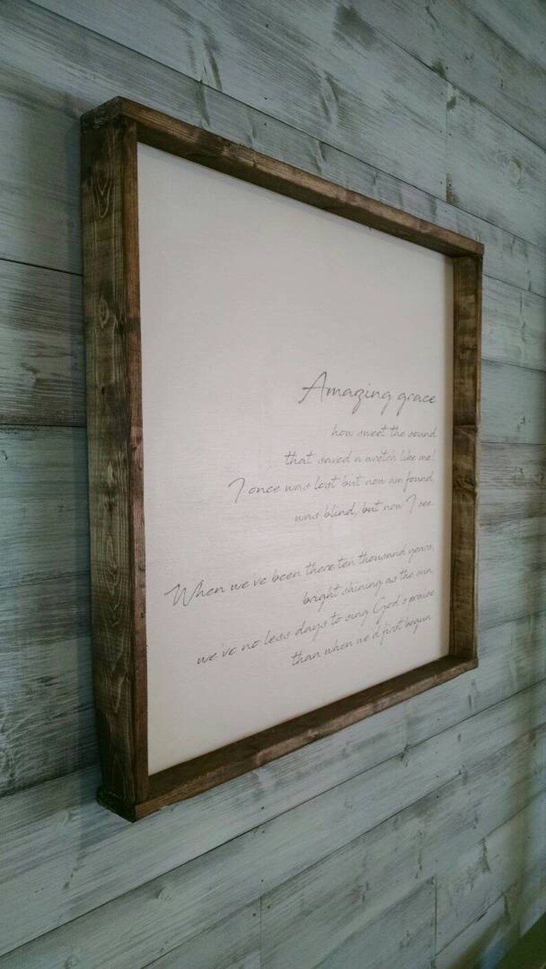 Amazing Grace Sign For Home Wall Art Decor Pastor Gift | Etsy