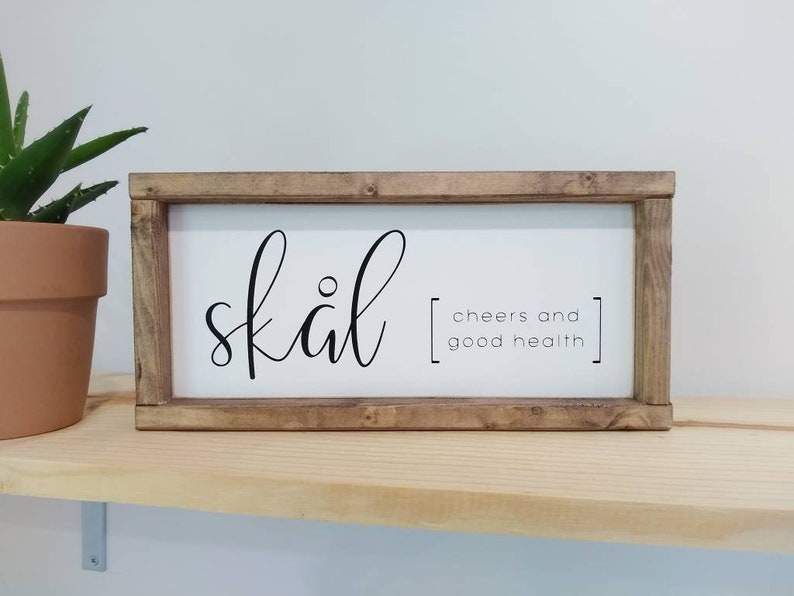 Skål Sign Skal Viking Gift Swedish Danish Decor Norwegian Cheers ...