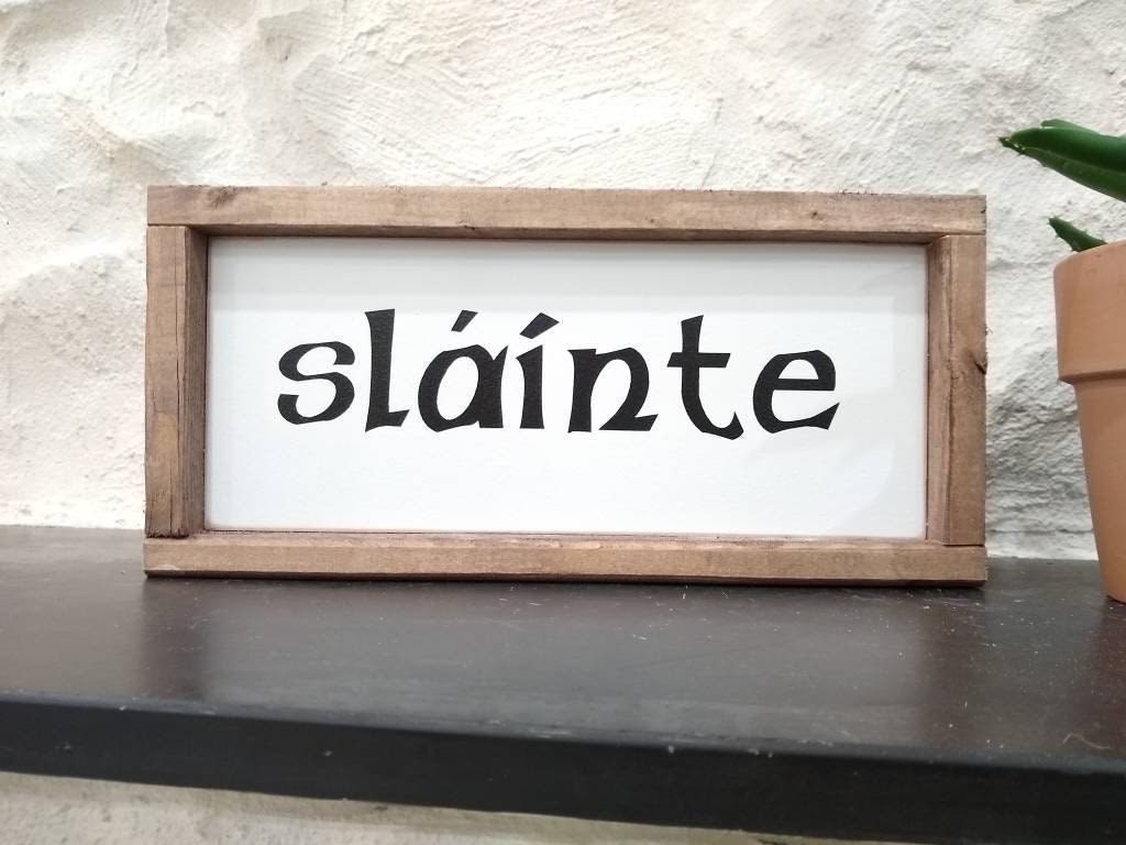 Sláinte Sign Pub Comhluadar Suaimhneas Wood Signs Irish Gaelic | Etsy