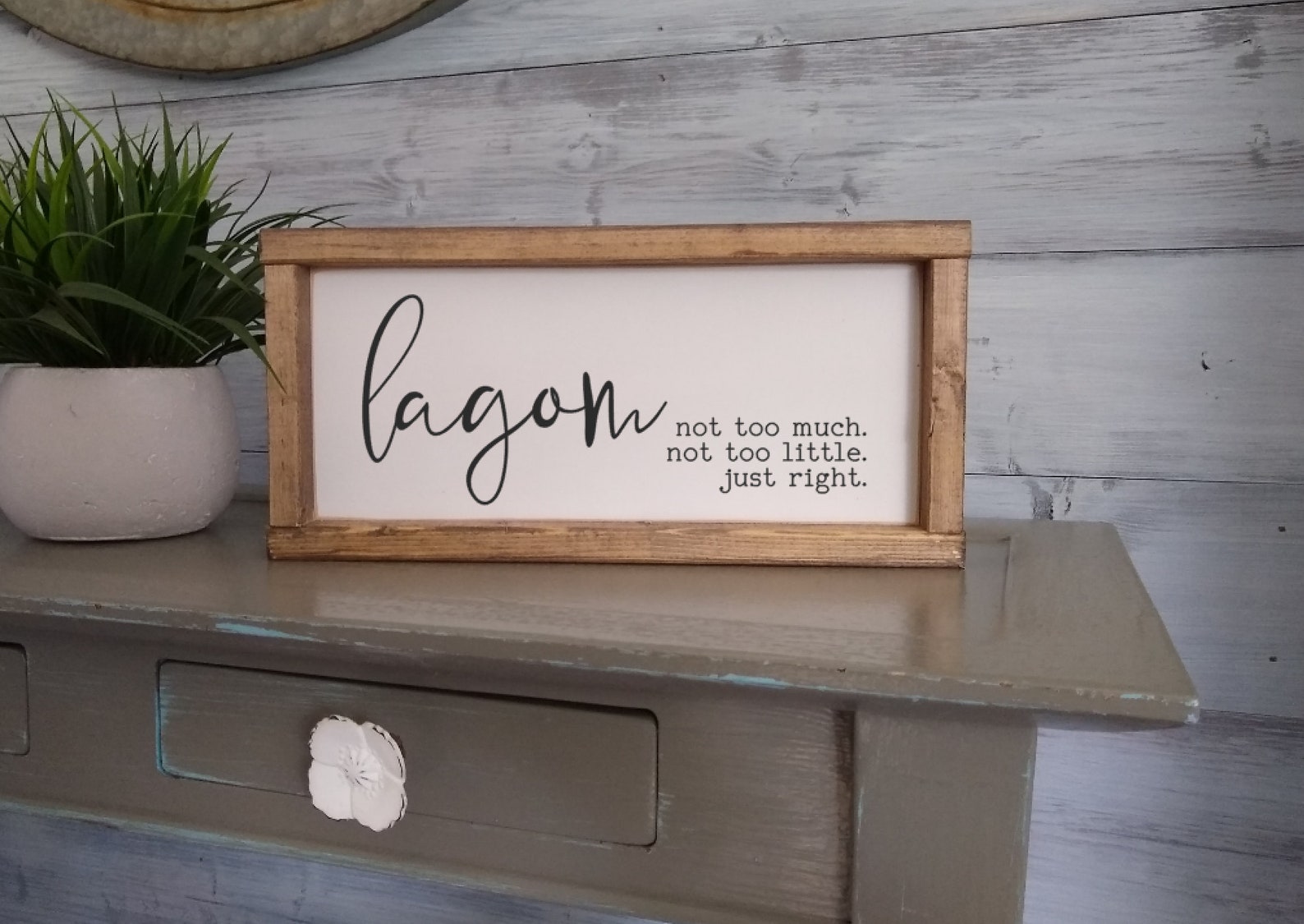 Lagom Sign Swedish Definition Painted Sweden Wall Decor | Etsy