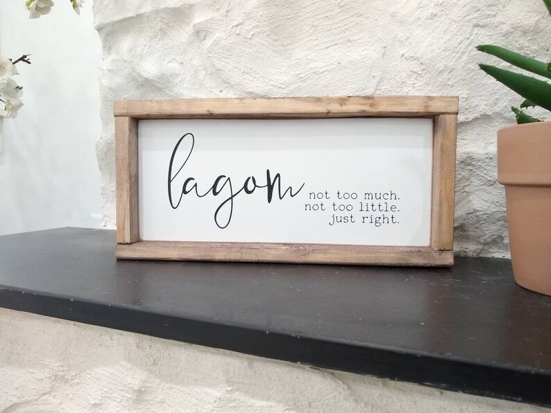 Lagom Sign Swedish Definition Painted Sweden Wall Decor | Etsy