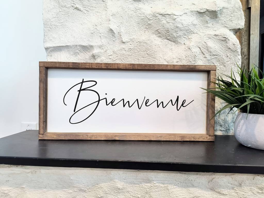 Bienvenue Sign, French Gift, French Welcome Sign, French Home Decor ...