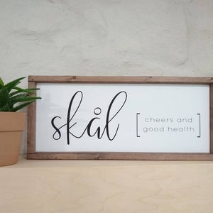 Skål Sign Skal Viking Gift Swedish Danish Decor Norwegian Cheers ...