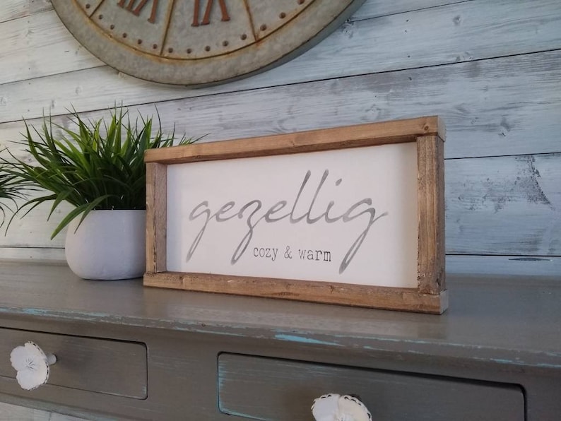Gezellig Cozy and Warm Dutch Wooden Sign Painted home and | Etsy